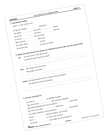 Taal 6 ontleden voorzetsels en voegwoorden - Educatieve Uitgeverij Kinheim