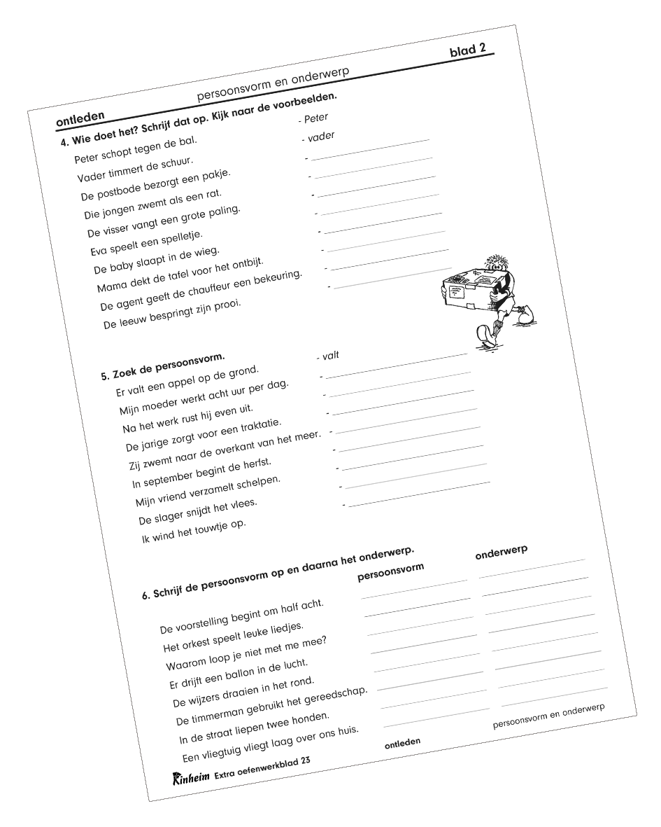 Taal 6 ontleden persoonsvorm en onderwerp 1 - Educatieve Uitgeverij Kinheim
