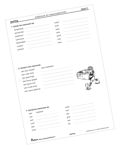 Taal 6 spelling enkel- en meervoudsvormen - Educatieve Uitgeverij Kinheim