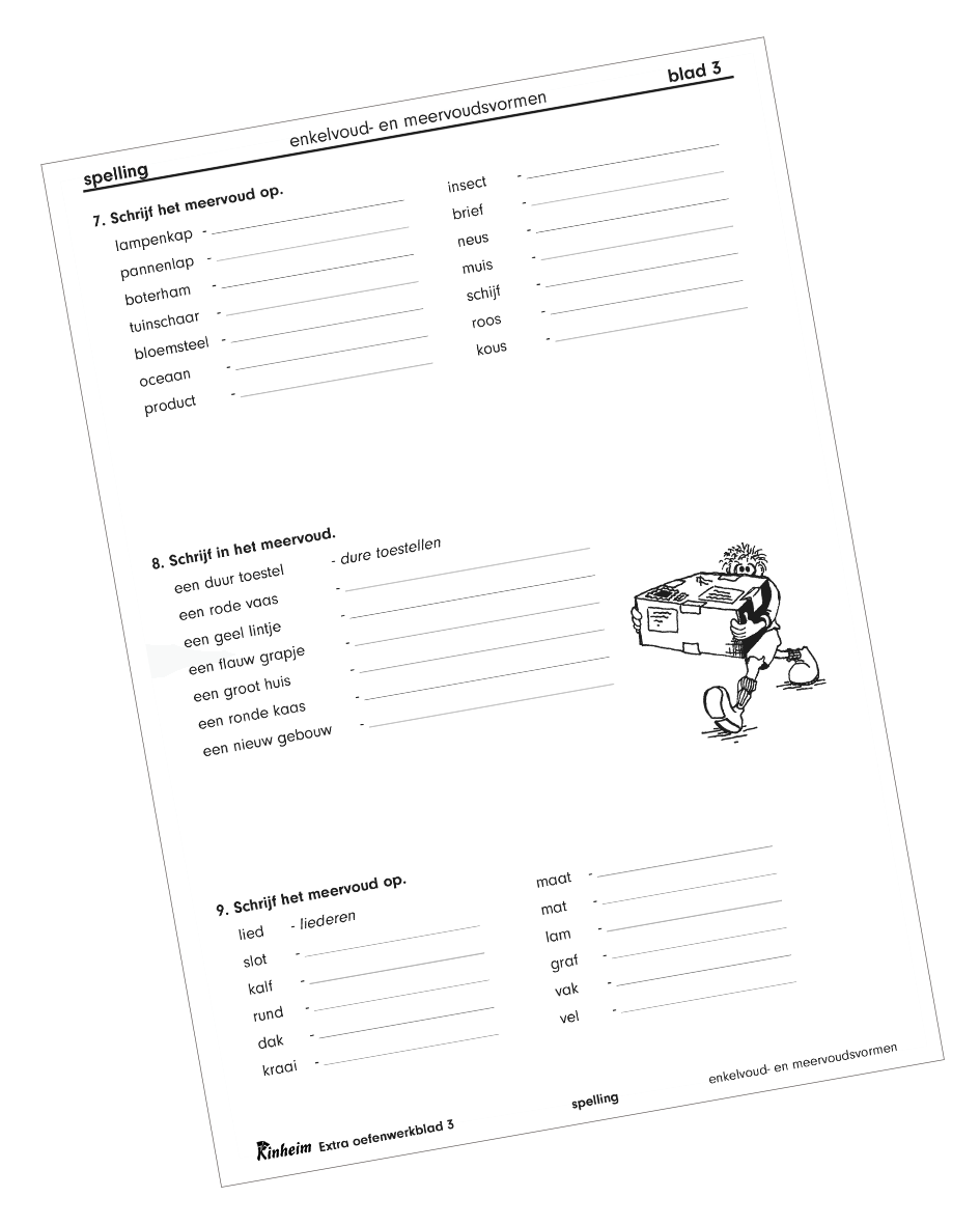 Taal 6 spelling enkel- en meervoudsvormen - Educatieve Uitgeverij Kinheim